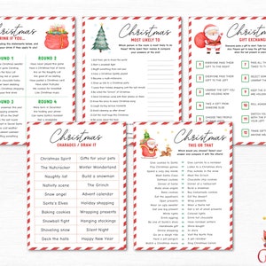 20 Christmas Games Bundle, Printable Christmas Party Games, Christmas ...