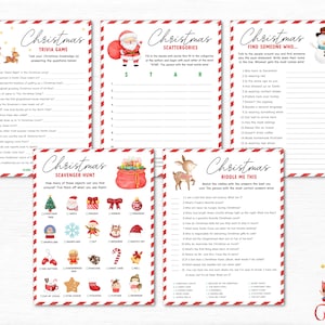 20 Christmas Games Bundle, Printable Christmas Party Games, Christmas ...