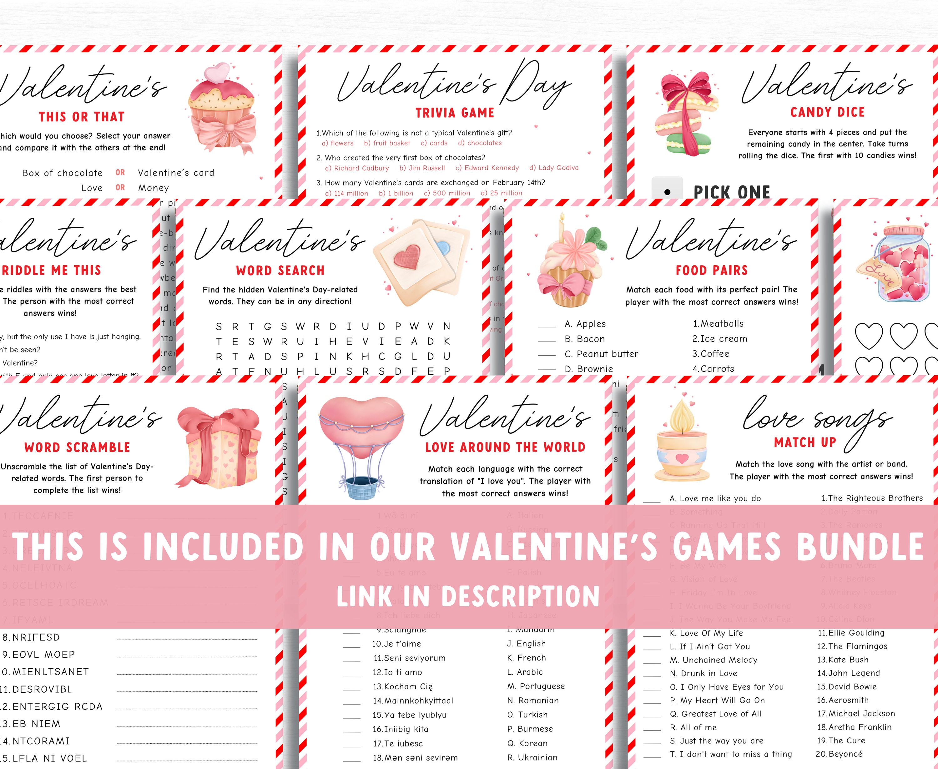 Valentines Day Word Scramble Printable Game, Printable Valentines Day ...