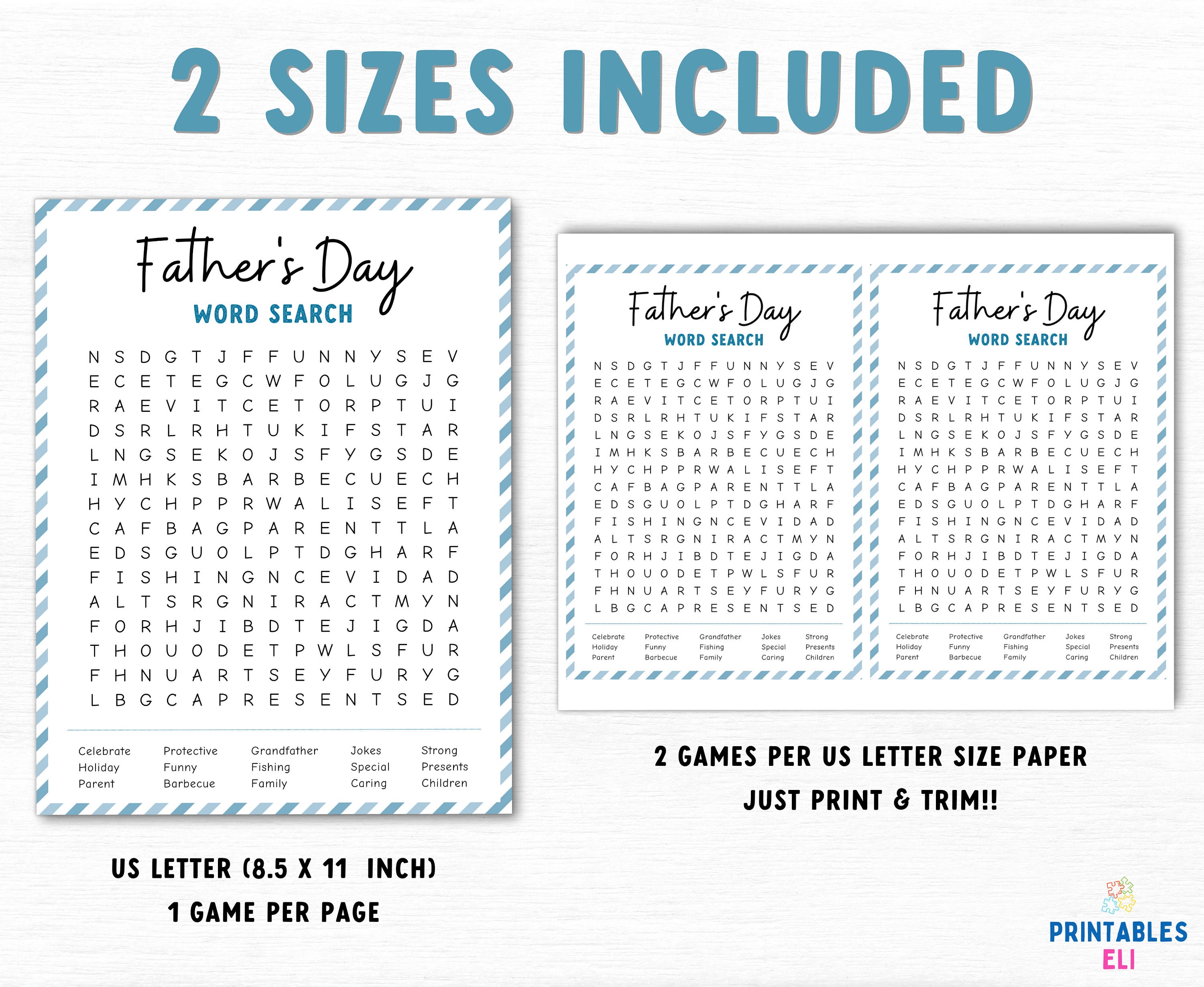 Father's Day Word Search Game, Printable Fathers Day Game, Classroom ...