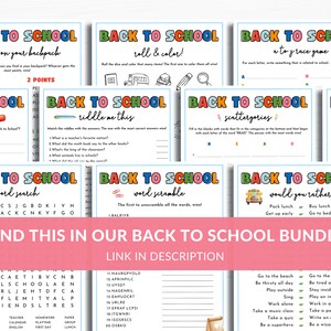 Back to School Word Scramble Printable Game Printable Back to - Etsy