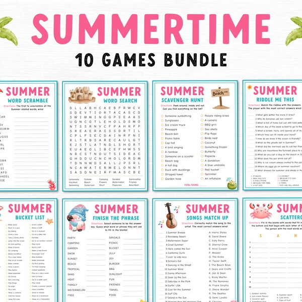 Summer Bucket List Printable - Etsy