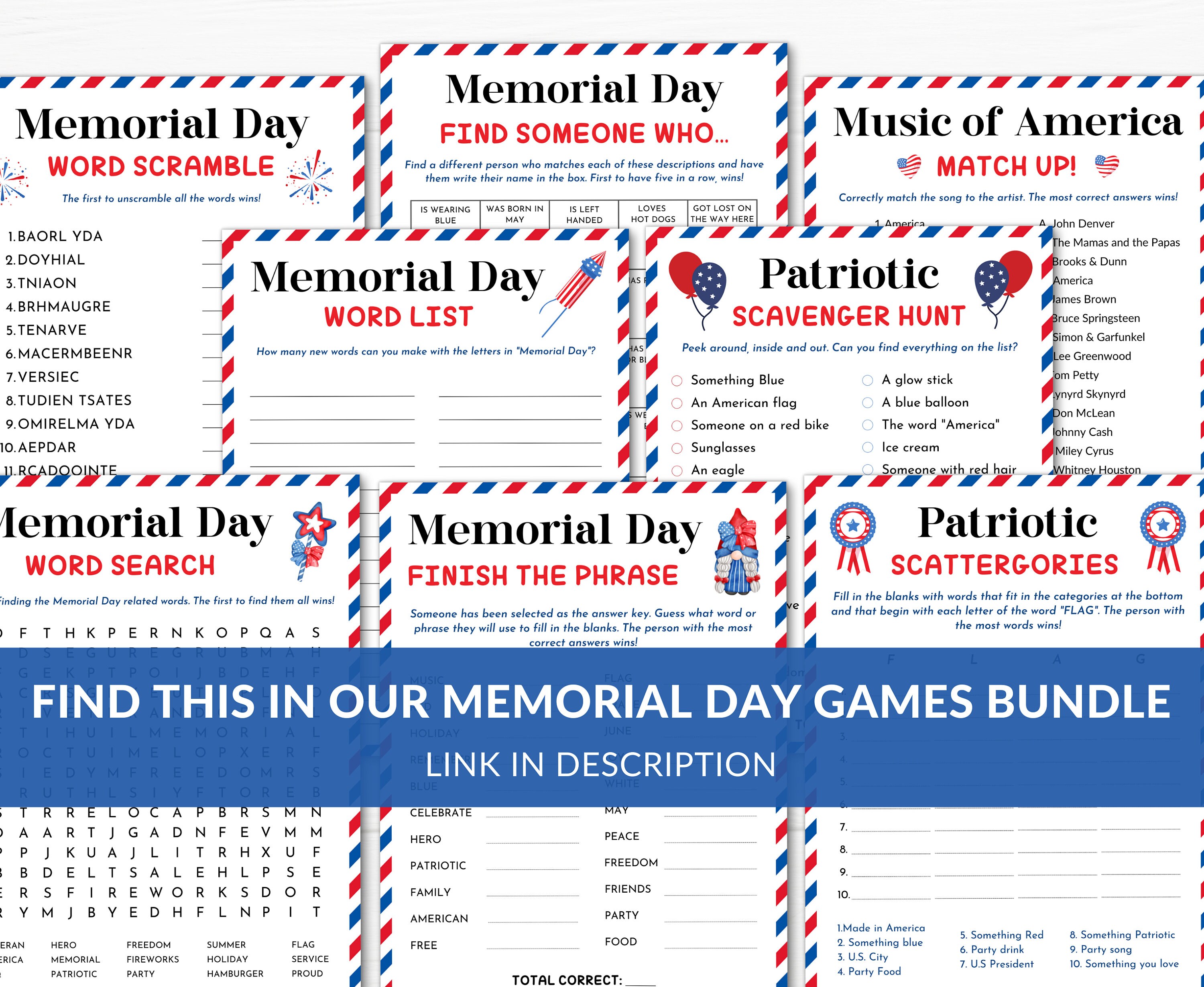 Printable Memorial Day Finish the Phrase Game, Memorial Day Game for ...