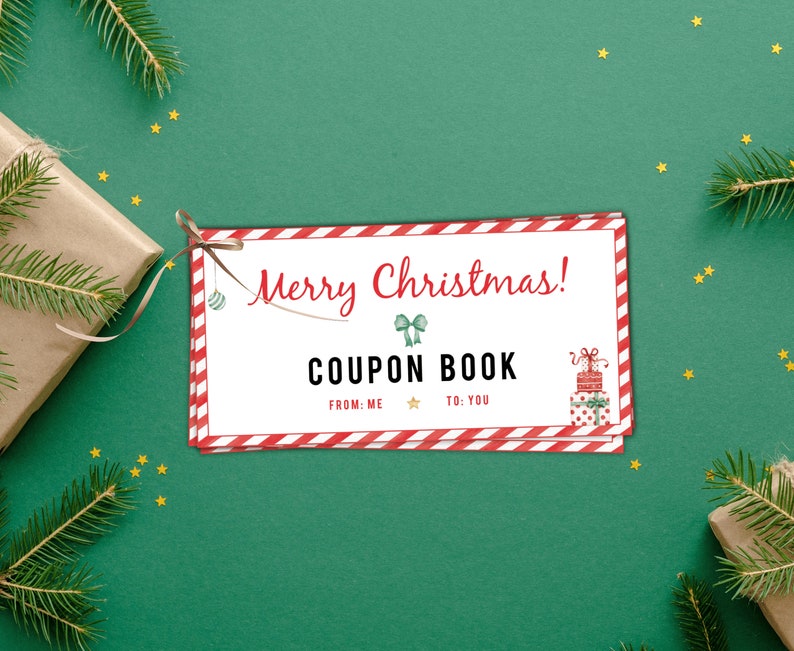 Printable Christmas Coupon Book, Editable Christmas Coupons Gift ...