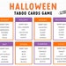 Halloween Taboo Game, Family Party Game, Printable Halloween Family ...