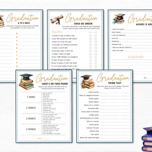 15 Graduation Day Games Printable Bundle, Wishes for the Graduate ...
