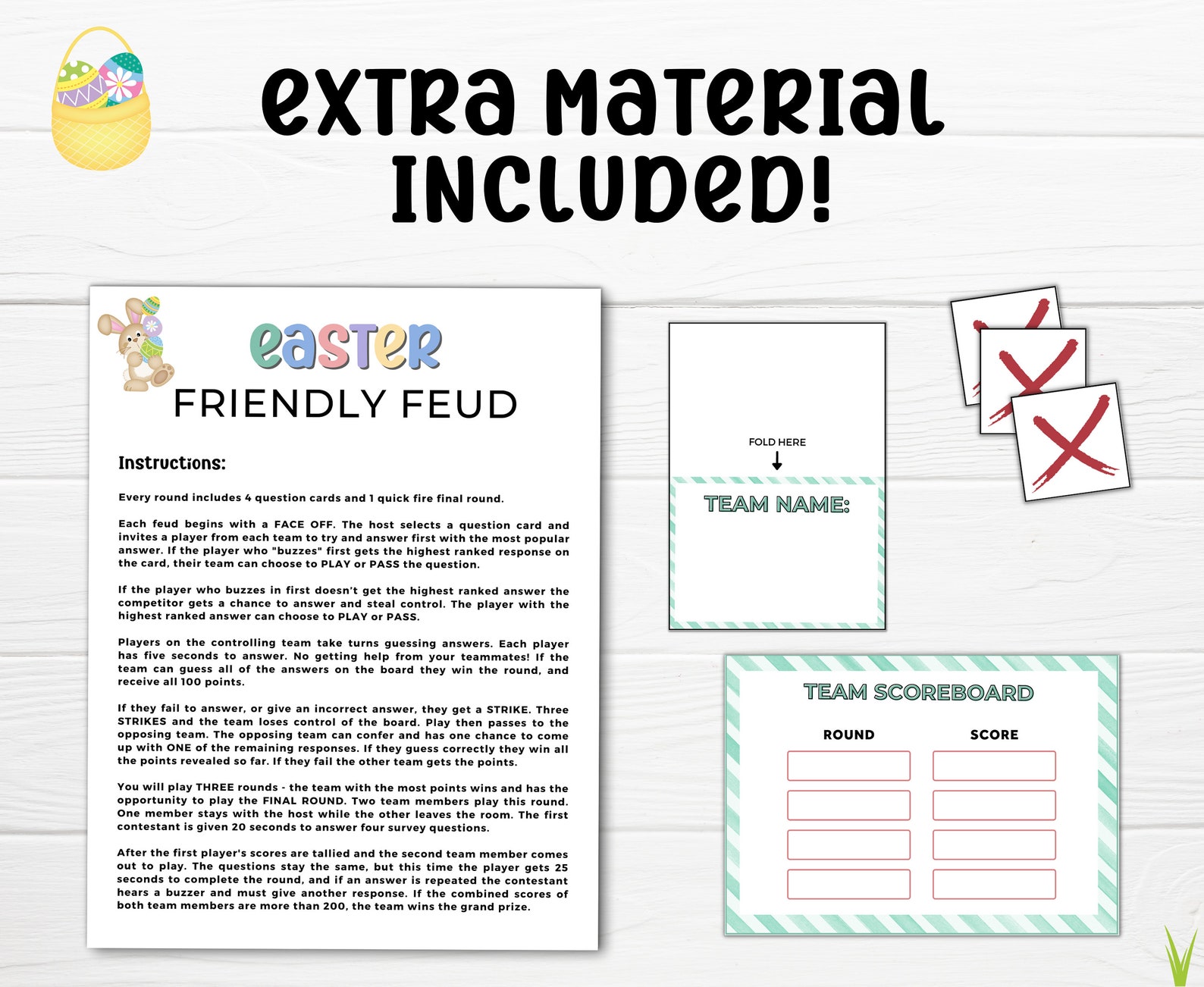 Easter Friendly Feud Game Easter Quiz Trivia Night Family - Etsy