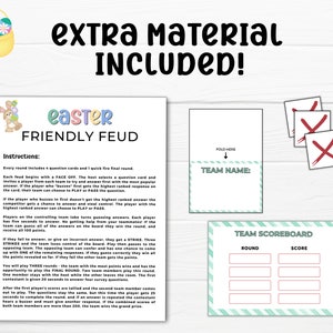 Easter Friendly Feud Game Easter Quiz Trivia Night Family | Etsy