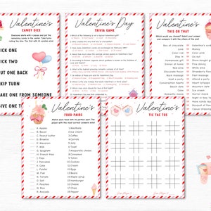 15 Valentines Day Games Printable Bundle, Valentines Party Game ...