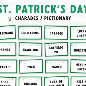 St. Patrick's Day Charades Game Patrick's Day - Etsy