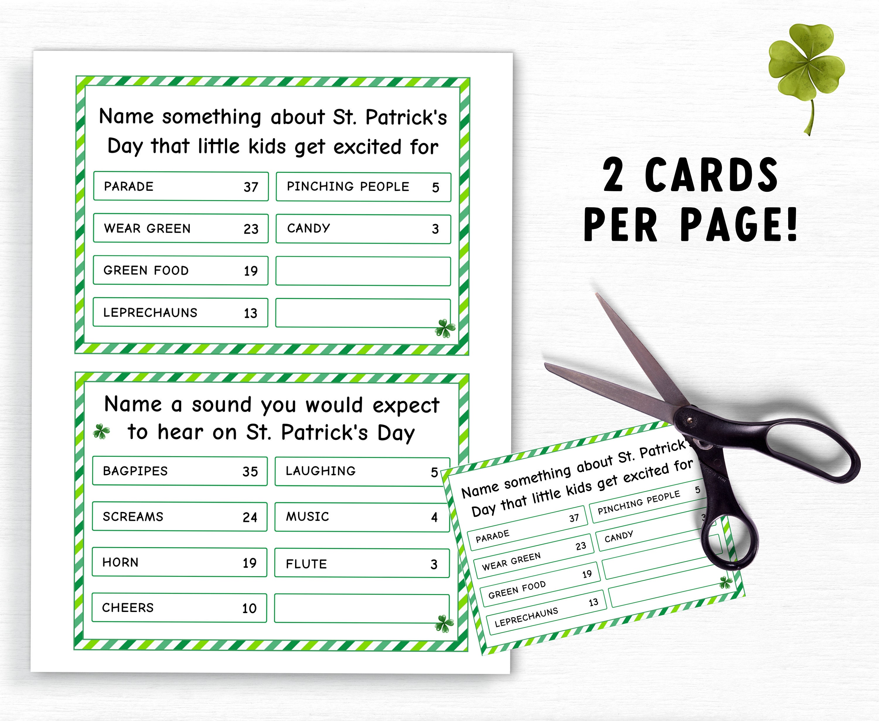 St Patrick's Day Friendly Feud Game, Family Feud Quiz, Family Game ...