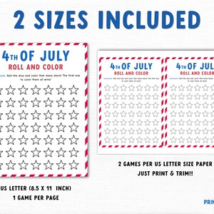 Roll and Color Fourth of July Printable Game, 4th of July Game for Kids ...