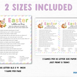 Easter Riddle Me This Game, Printable Easter Game for Adults, Easter ...