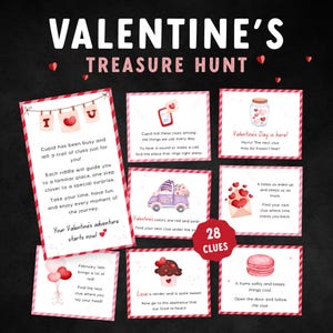 Valentine’s Day Treasure Hunt | Printable Valentine Scavenger Hunt ...