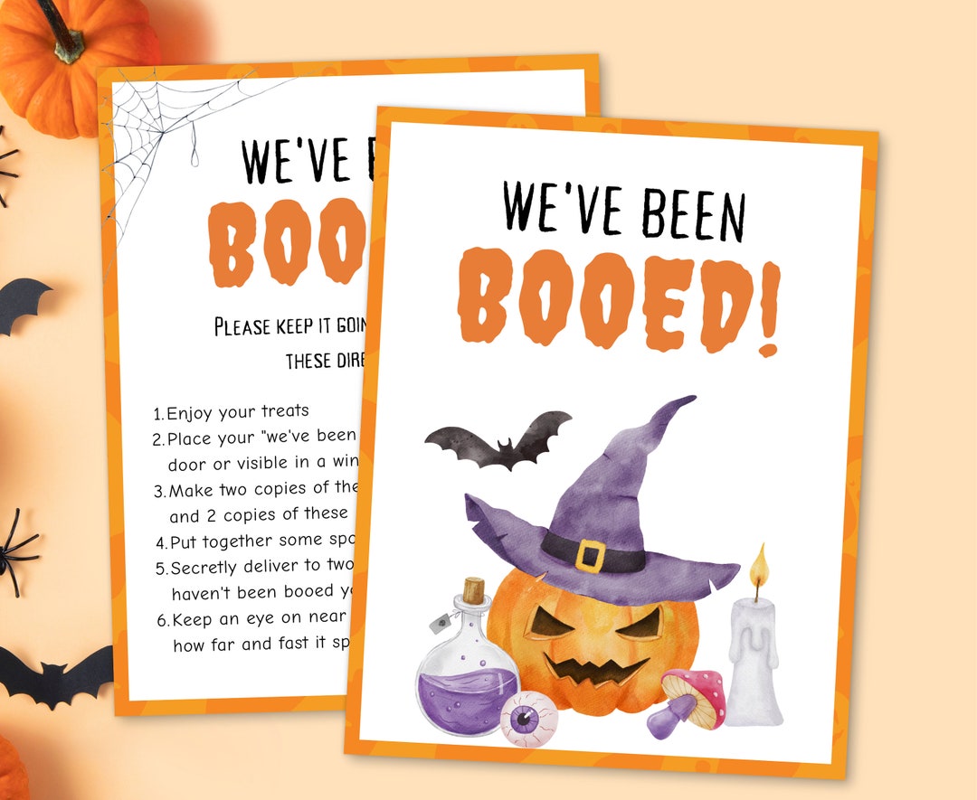 Halloween Game We've Been Booed, You've Been Booed Neighborhood Game ...