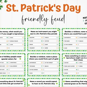 St Patrick's Day Friendly Feud Game Family Feud Quiz - Etsy