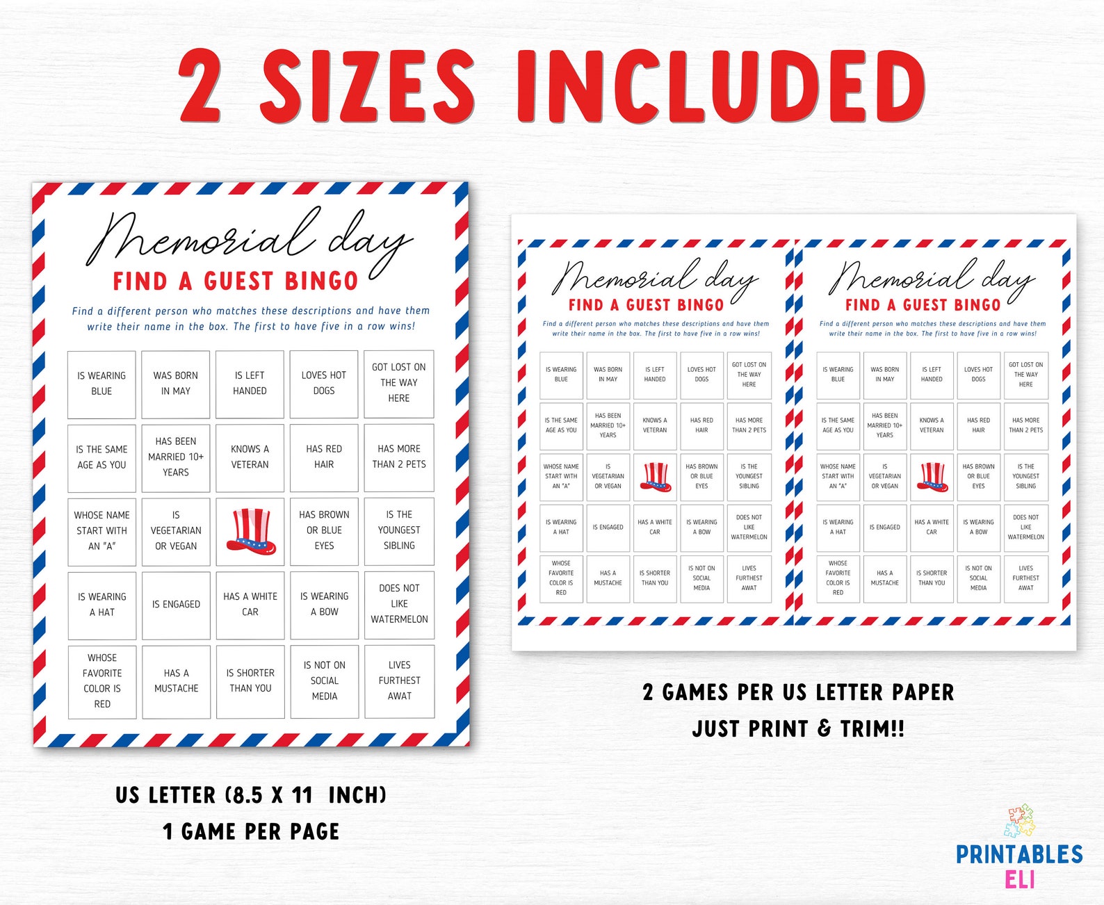 10 Memorial Day Games Bundle, Memorial Day Games for Kids and Adults ...