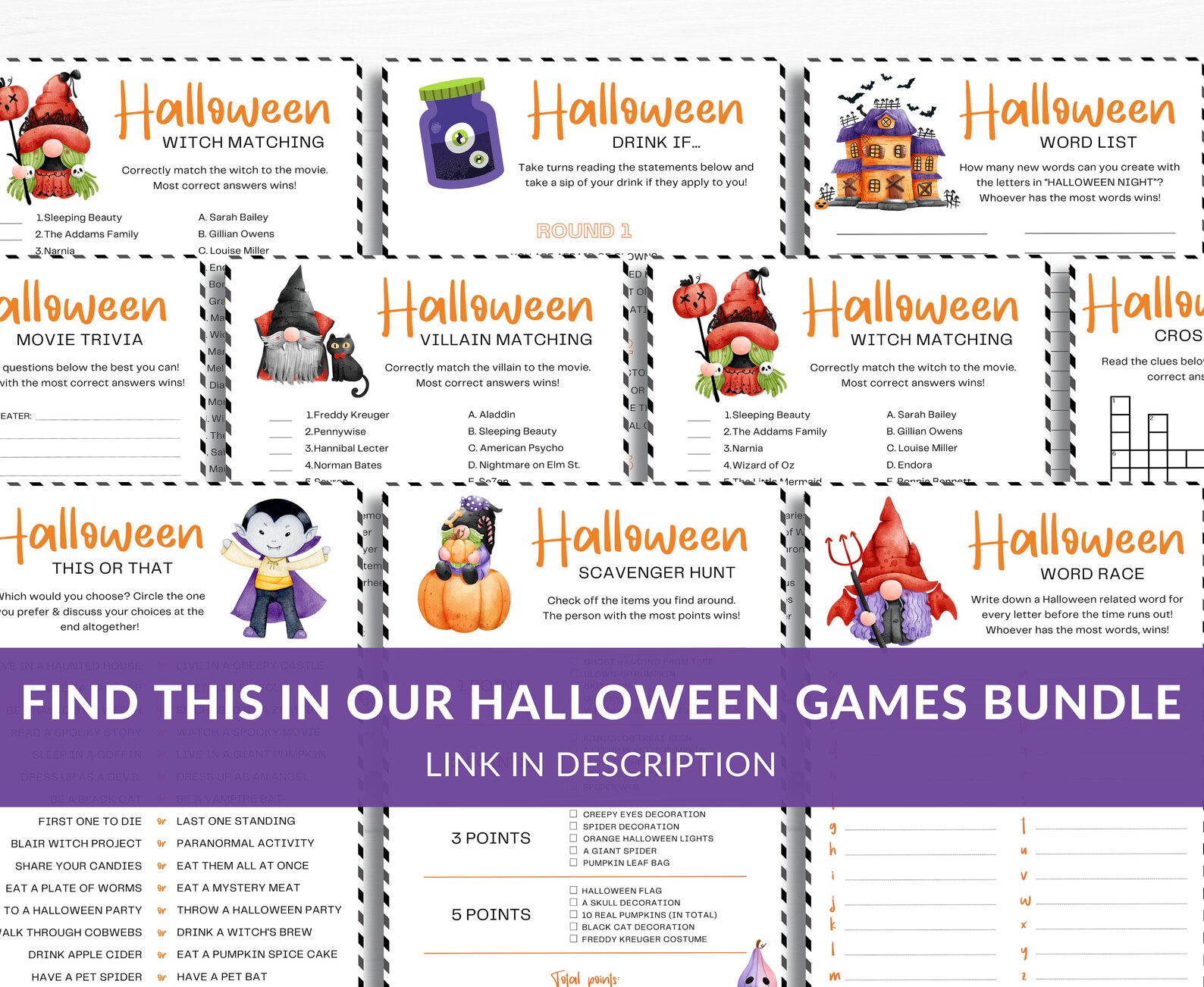 Halloween Riddle Me This Game Printable Halloween Party Game - Etsy