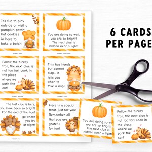 Editable Thanksgiving Treasure Hunt for Kids, Treasure Hunt Clues ...