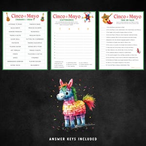 Cinco De Mayo Printable Games, Mexican Party Games Bundle, Games for ...