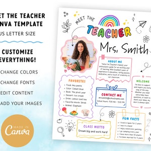 Meet the Teacher Template, Back to School Flyer, Teacher Template ...