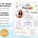 Meet the Teacher Template, Back to School Flyer, Teacher Template ...