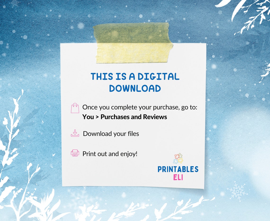 10 Winter Games Bundle Printable, Printable Winter Game for Kids and ...