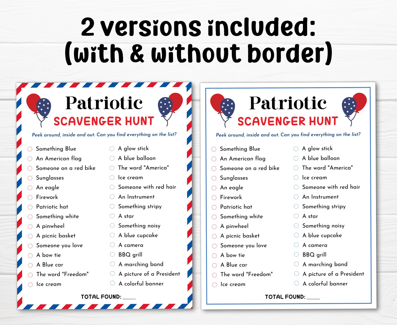 Printable Memorial Day Scavenger Hunt Game Memorial Day Game - Etsy