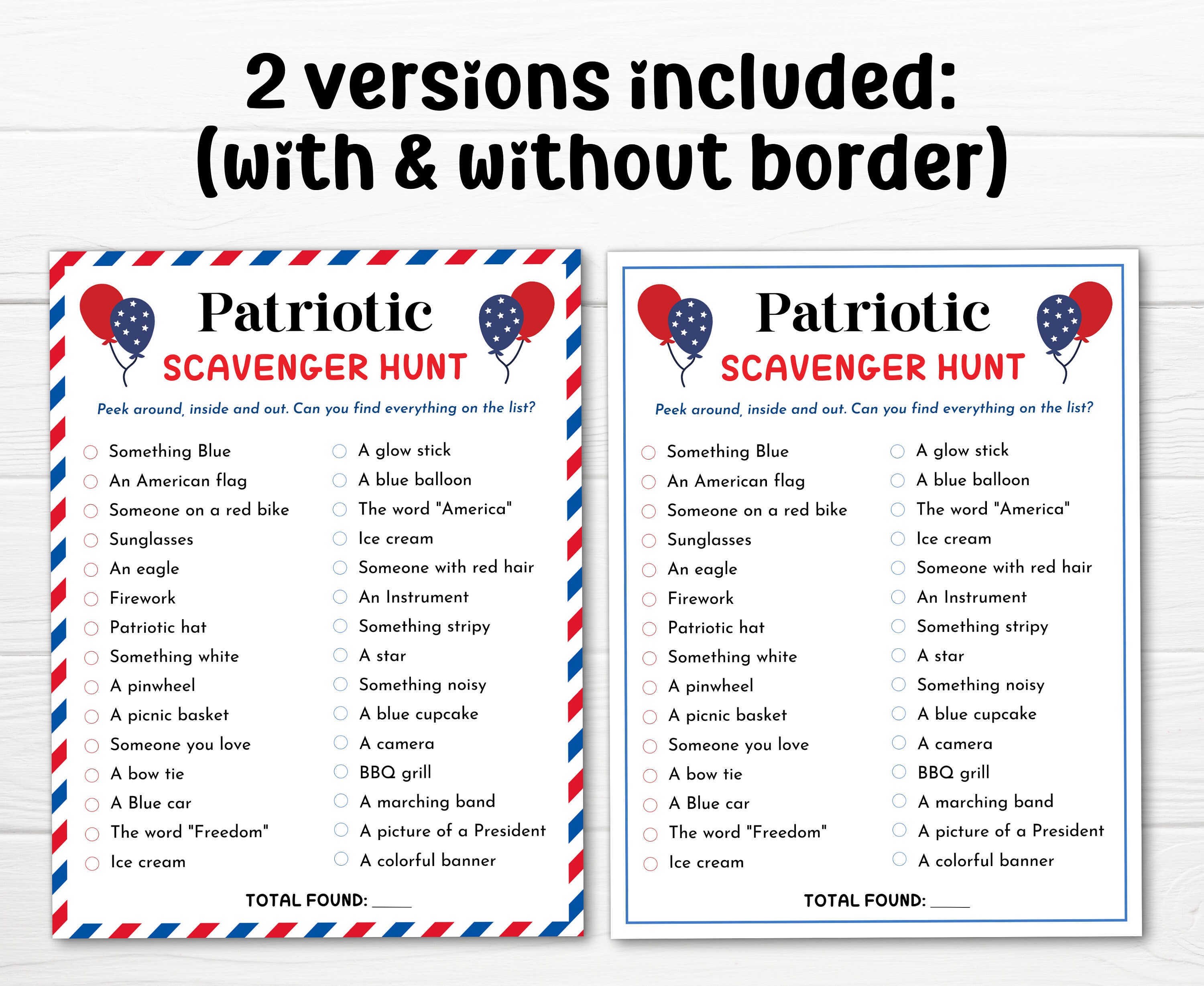 Printable Memorial Day Scavenger Hunt Game Memorial Day Game - Etsy