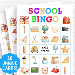 Back to School Bingo Cards Printable, School Bingo, Printable Classroom ...