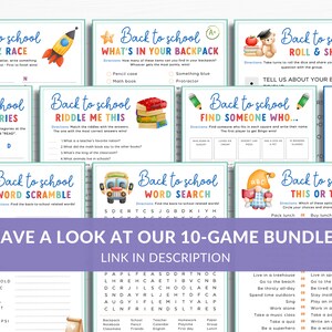 Back to School Find Someone Who Printable Game, Printable Back to ...