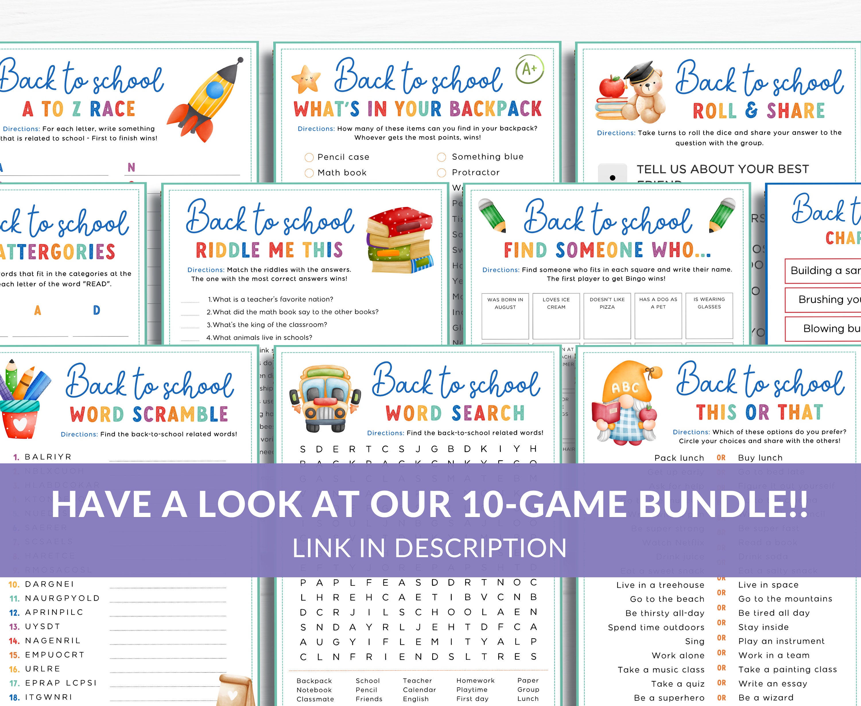 Back to School Find Someone Who Printable Game, Printable Back to ...