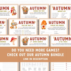 Autumn Scavenger Hunt Game, Printable Fall Party Game, Autumn Activity ...