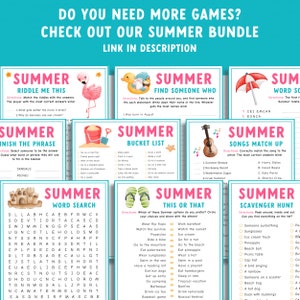 Summer Find Someone Who Printable Game, Family Summer Game Printable ...