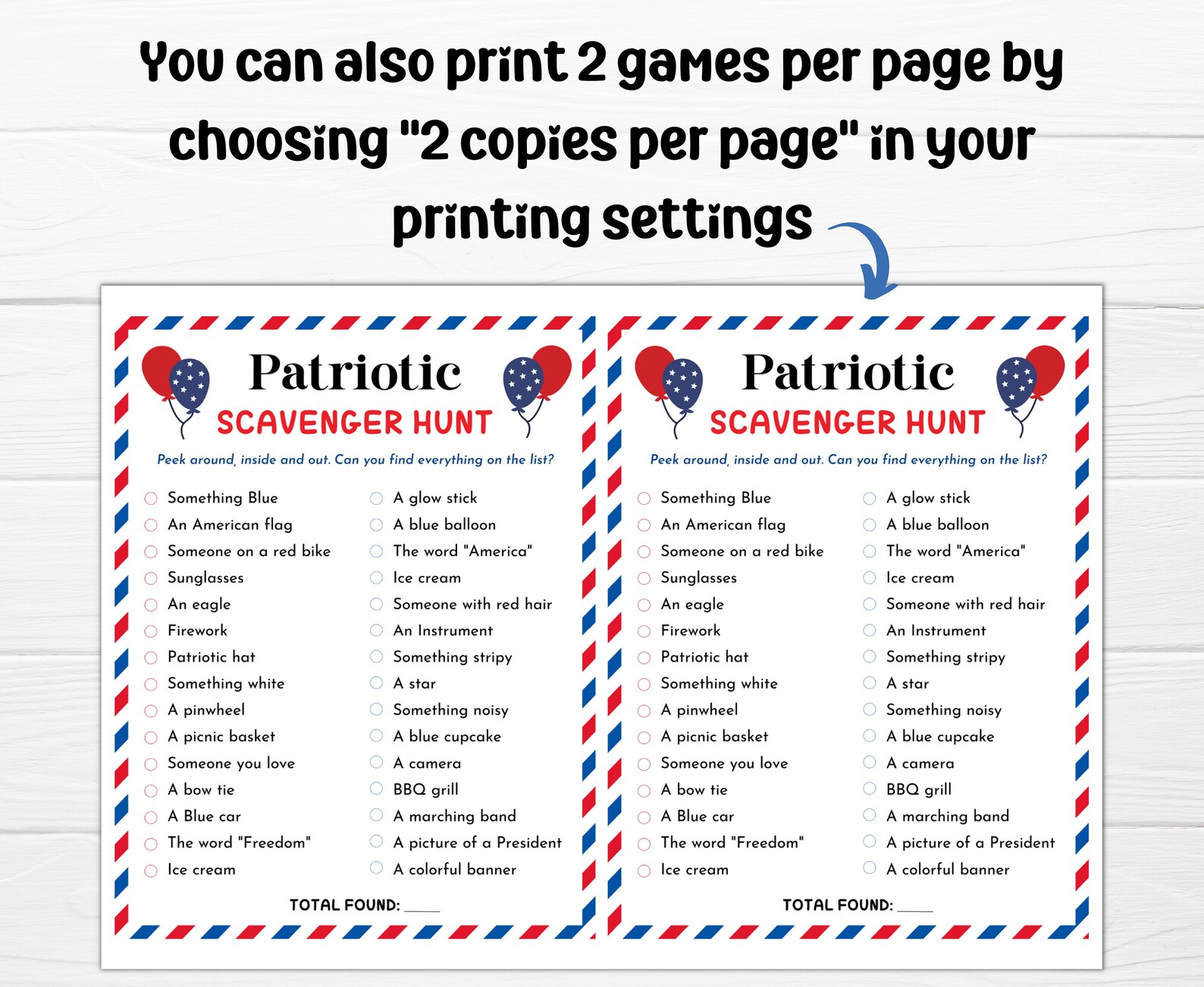 Printable Memorial Day Scavenger Hunt Game Memorial Day Game - Etsy