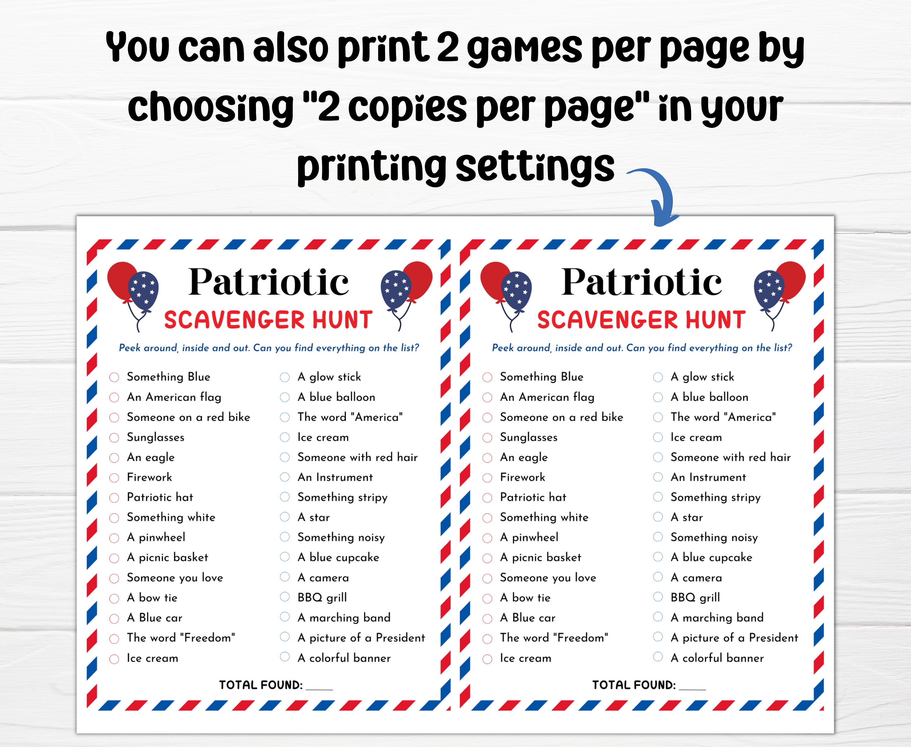 Printable Memorial Day Scavenger Hunt Game Memorial Day Game - Etsy