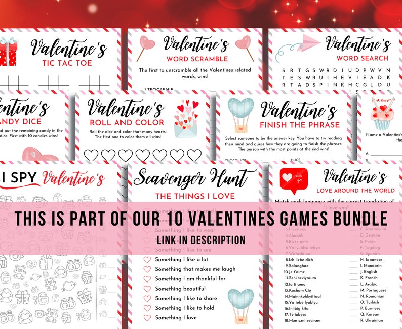 Roll and Color Valentine's Day Printable Game | Etsy