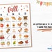 30 Fall Bingo Cards Printable, Autumn Bingo, Classroom Activity, Family ...