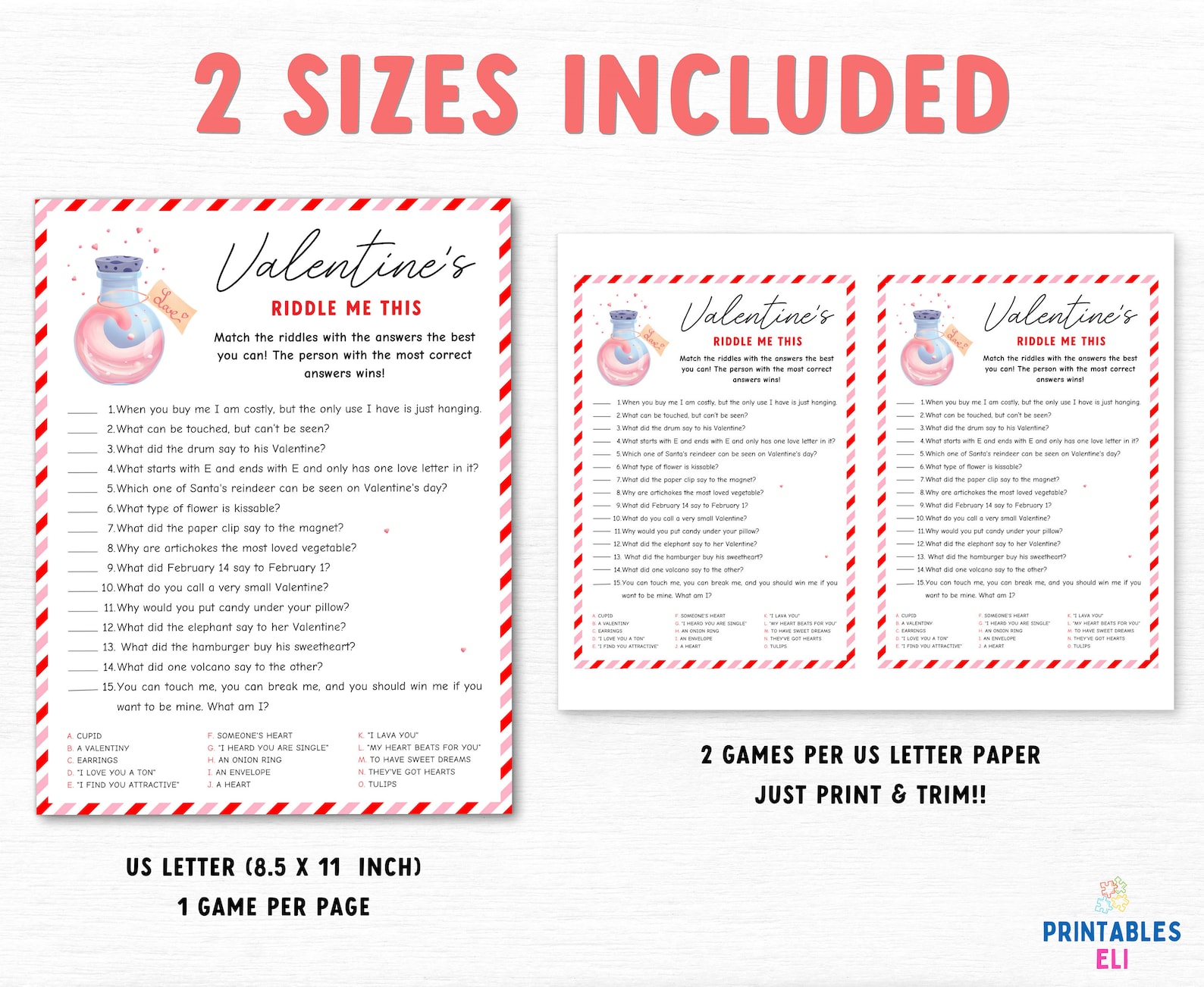 15 Valentines Day Games Printable Bundle, Valentines Party Game ...