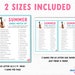 Summer Songs Match up Printable Game, Family Summer Game Printable ...