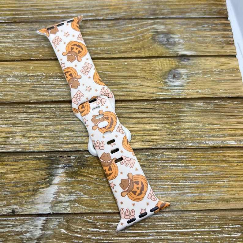 Halloween Pumpkins Watch Band for Apple Cowboy Pumpkins - Etsy