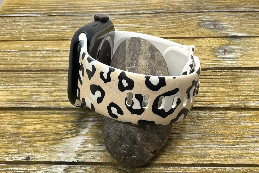 Tan and Black Leopard Band for Apple Watch Samsung Fitbit Boho Cute ...