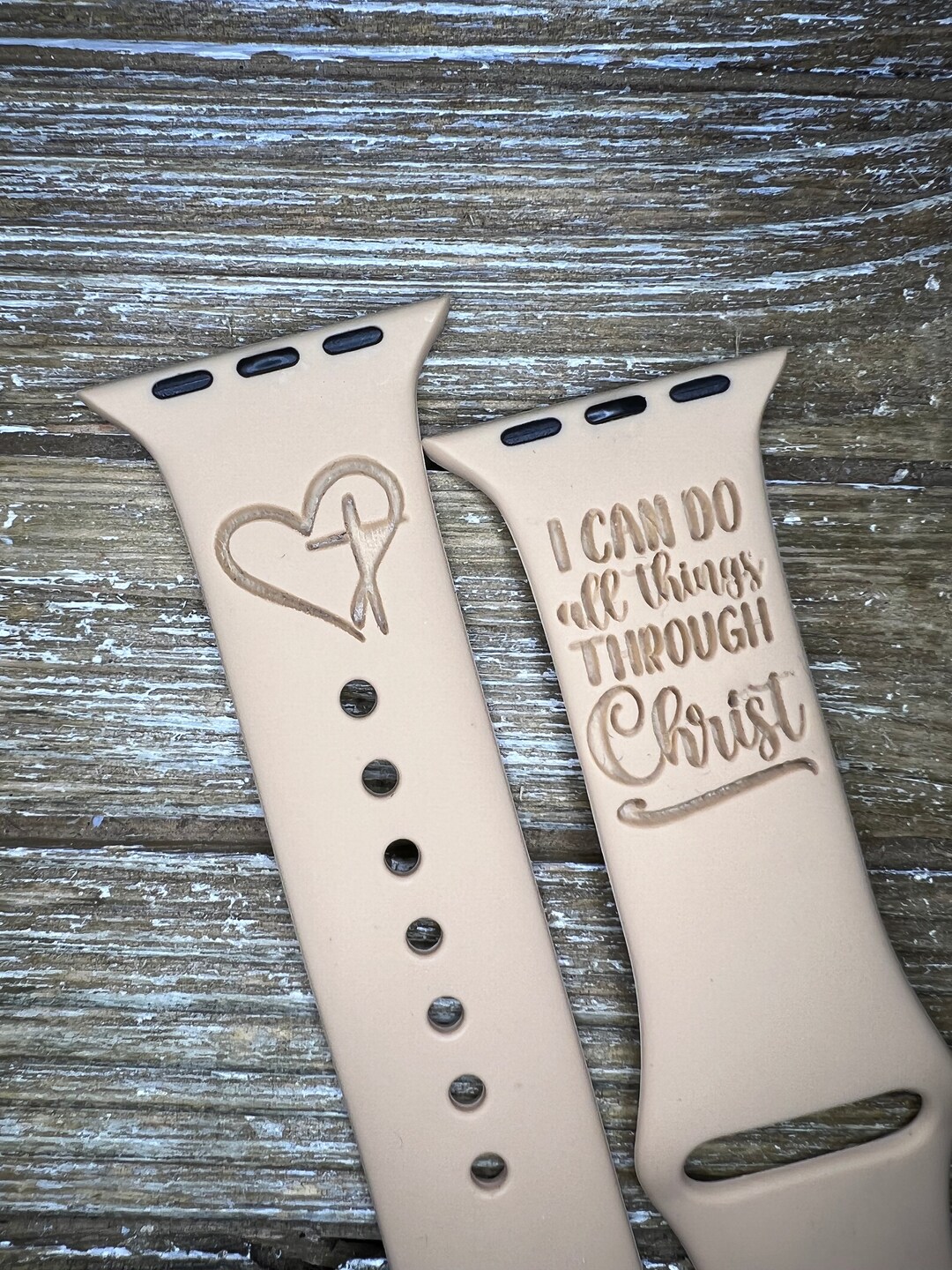 Philippians 4:13 Engraved Watch Strap Compatible With Apple Watch Bands ...