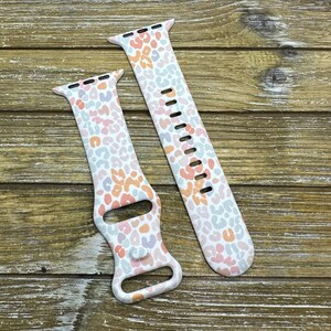 Multi-color Leopard Watch Band for Apple Watch Samsung Fitbit Strap ...