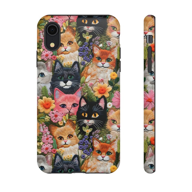 Cute Cat Phone Case Cover Fit for iPhone 15 Pro Max, 14 Plus, 13, 12 ...