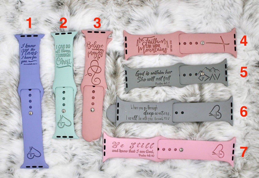 Engraved Watch Band Christian Collection Watch Band for Apple Watch ...