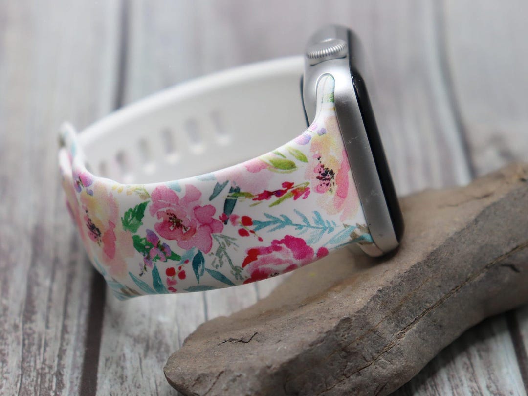 Spring Flowers Watch Band for Apple Watch Iwatch Samsung Silicone Water ...