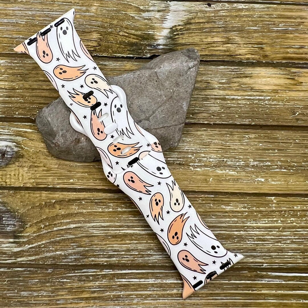 Halloween Ghosts Watch Band for Apple Watch Tpu Printed Silicone 38mm ...