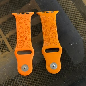 Halloween Ghosts Watch Band for Apple Iwatchengraved Silicone 38mm 40mm ...