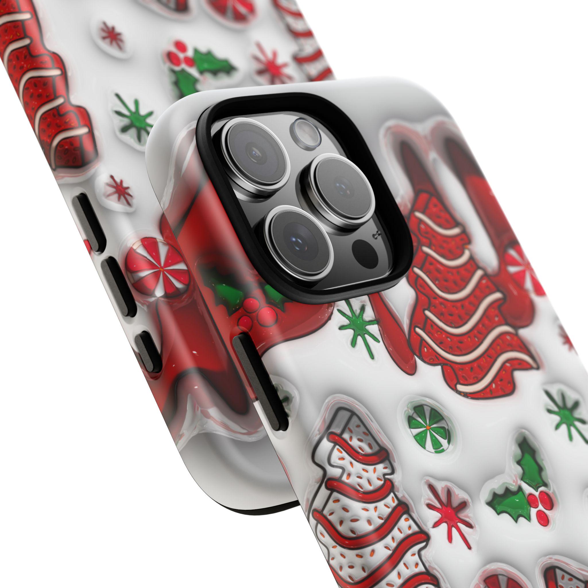 Christmas 3D Effect Winter Phone Case Cover for iPhone 17 16 15 Pro Max ...